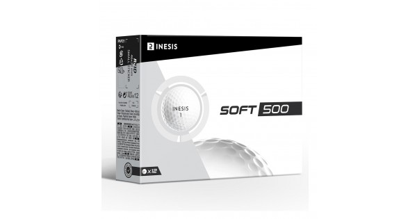 Inesis Soft 500 Golf Balls (12 balls pack) - White - TheSportStore.pk